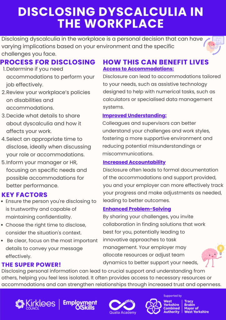 Disclosing Dyscalculia In The Workplace - Qualia Academy Neurodiversity ...
